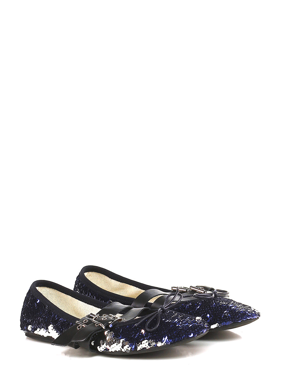 Fläche schuh Indaco/nero Alexandra - Le Follie Shop