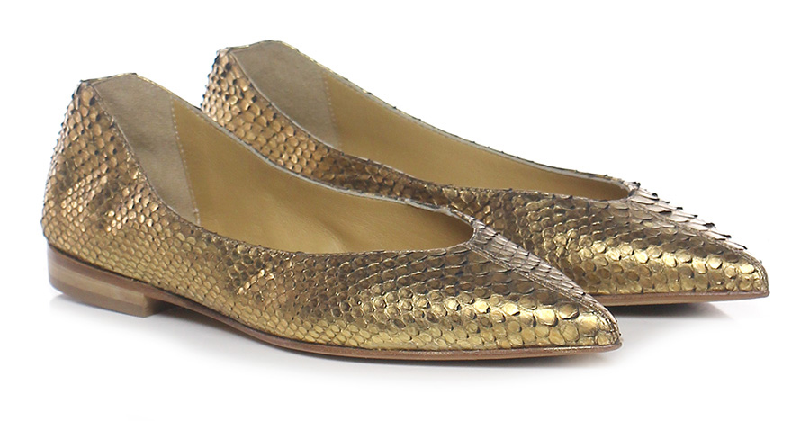 Scarpa bassa Oro Viola Ricci - Le Follie Shop