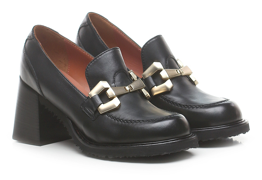 Scarpa con tacco Nero Viola Ricci - Le Follie Shop