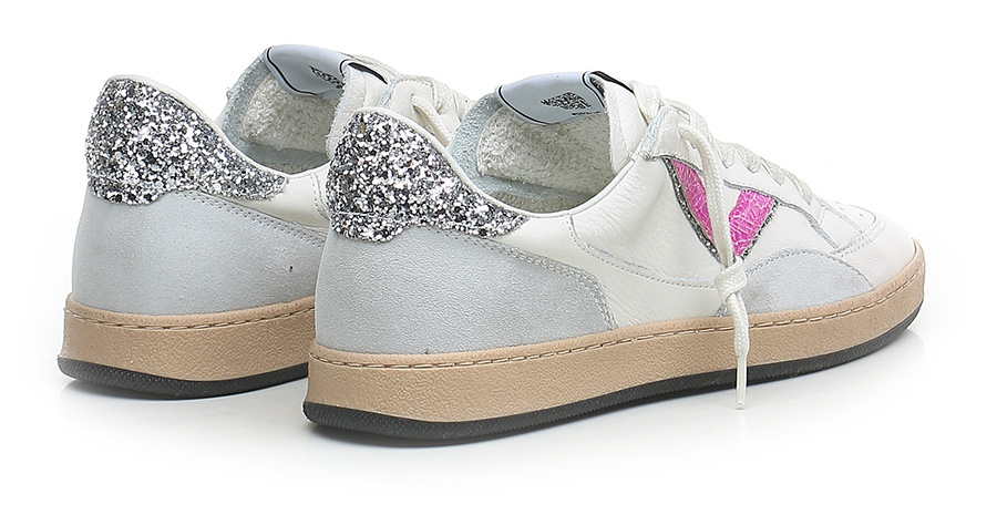 Sneaker White/fuxia 4B12 - Le Follie Shop