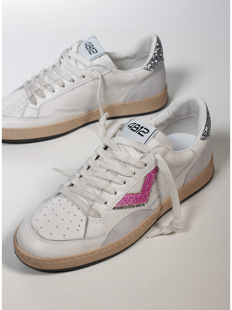 Sneaker White/fuxia 4B12 - Le Follie Shop