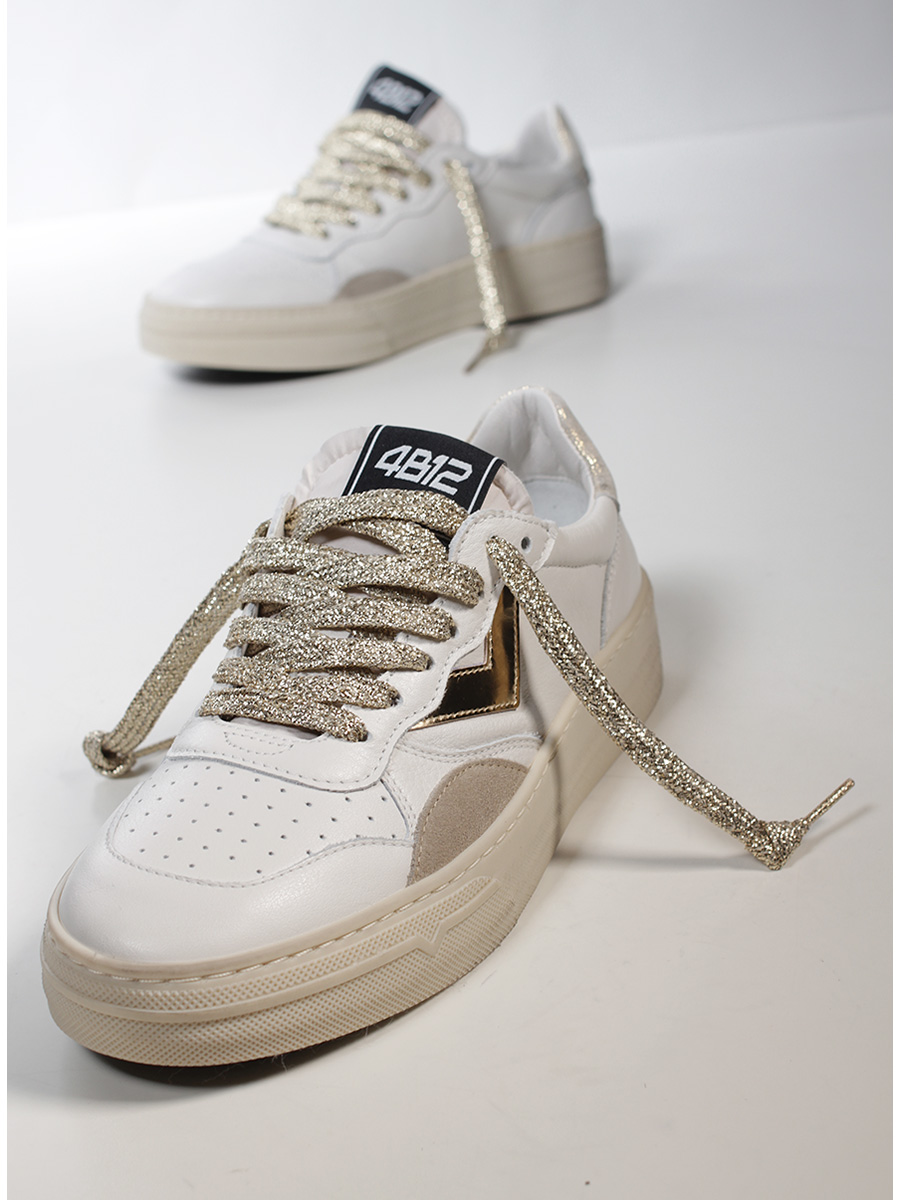 Sneaker White/gold 4B12 - Le Follie Shop
